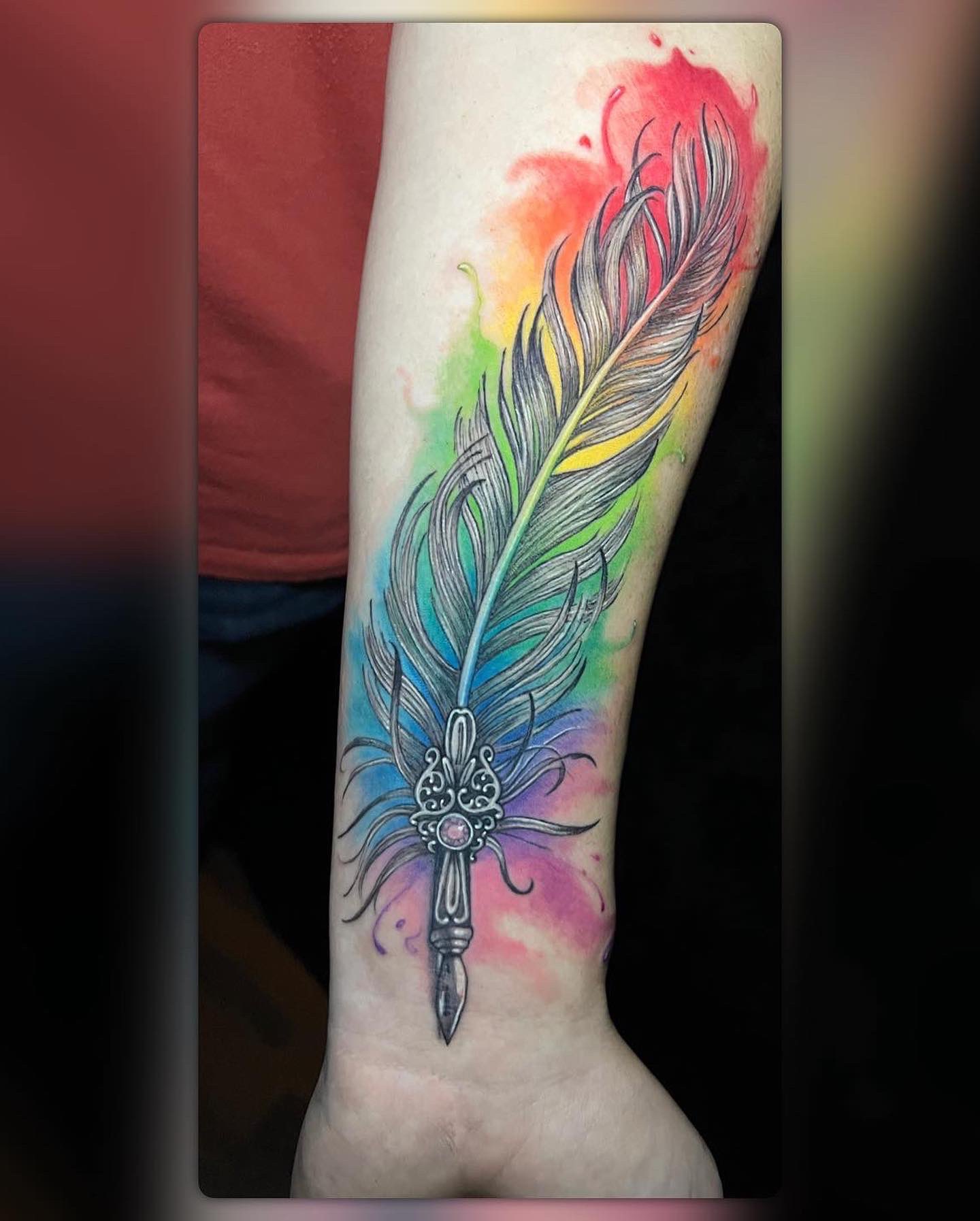 Quill Forearm Tattoos