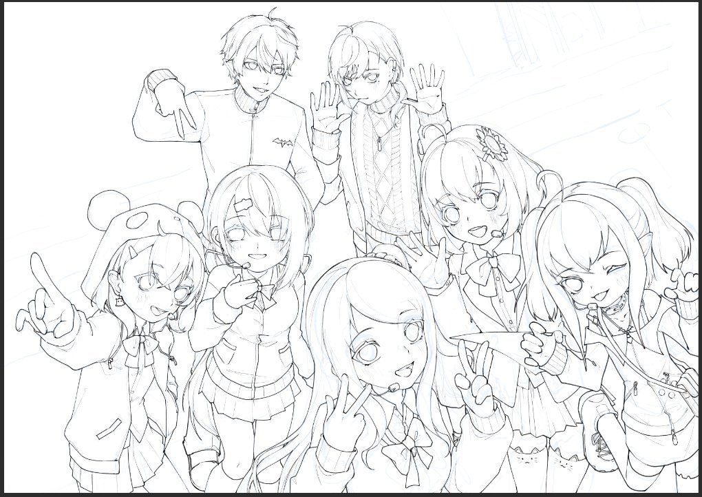 Vocaloid Group Coloring Pages