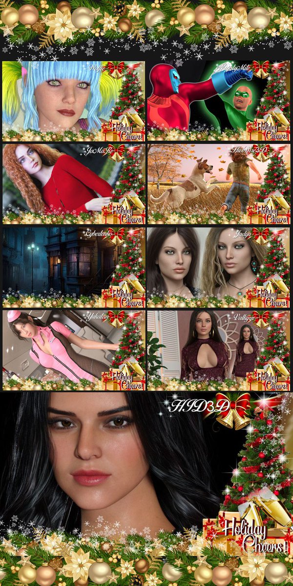 Renderosity on Twitter: ""Holiday Cheers" Event Featured vendors: Jadyn Cybertenko Yukatan ...