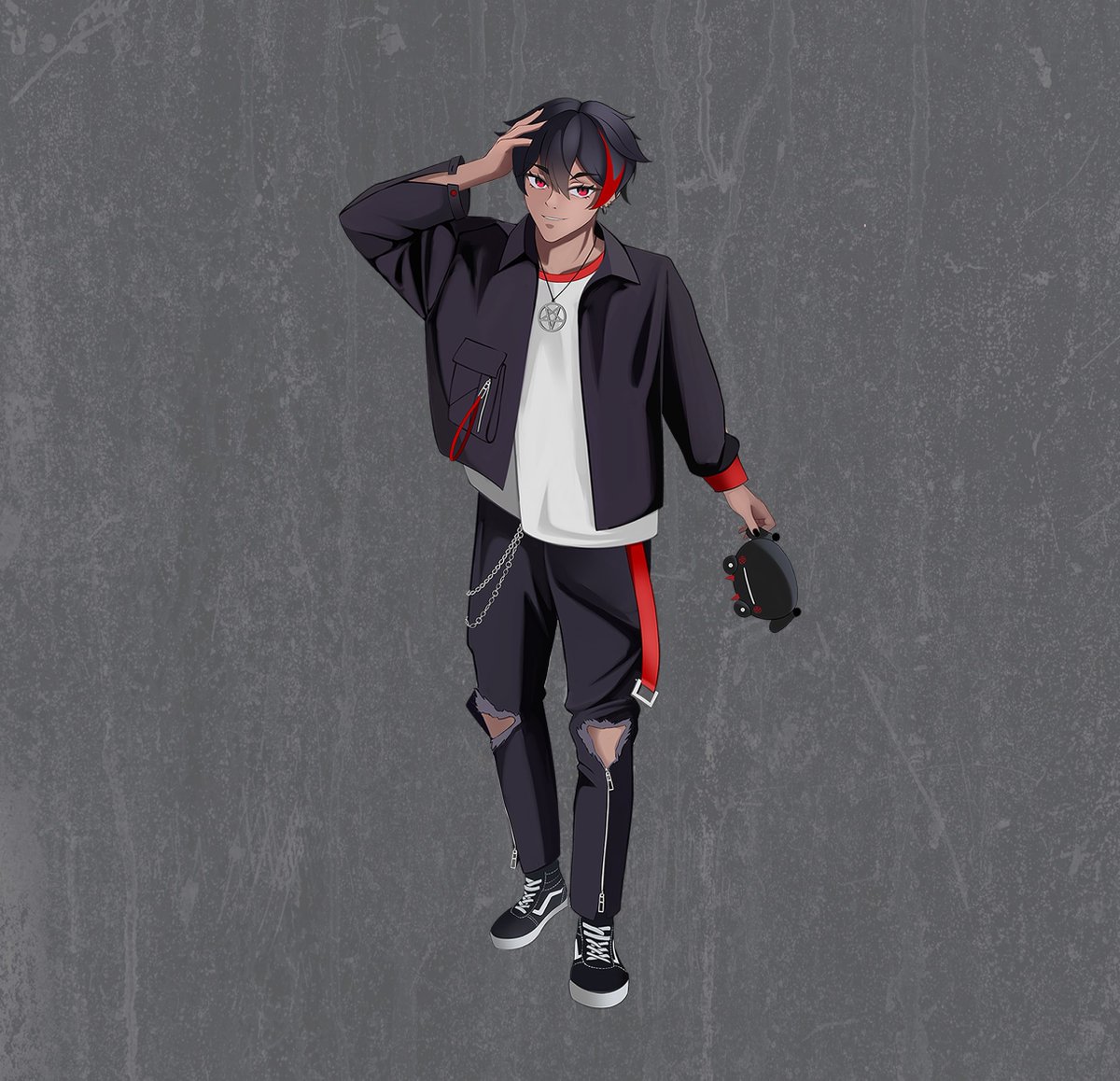 「goth 🖤 - your local edgelord - bad boy 」|rachel 🐸 reichenbachのイラスト