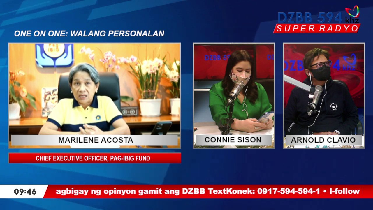 DZBB Super Radyo on Twitter: "LIVE sa DZBB: Marilene Acosta, Pag-IBIG Fund Chief Executive ...