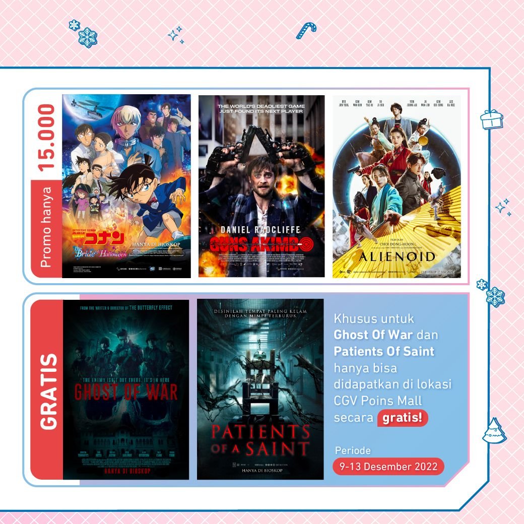 CGV Cinemas on Twitter: "Selain ada film gratis, ada juga film dengan harga spesial 15K aja."
