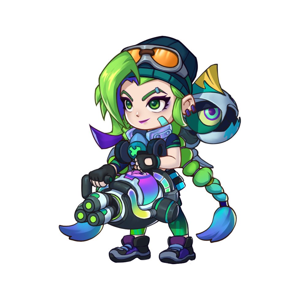 「Chromacrash Samira, Jinx, and Ekko Sprit」|Spideraxeのイラスト