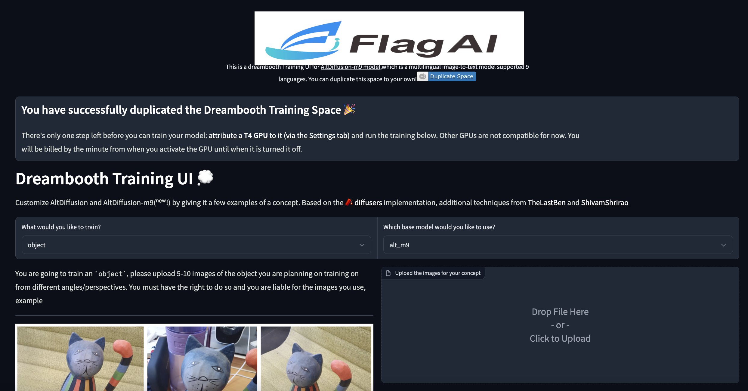 AK on Twitter: "Dreambooth Training @Gradio Web UI for AltDiffusion-m9 model by @BAAIBeijing on ...