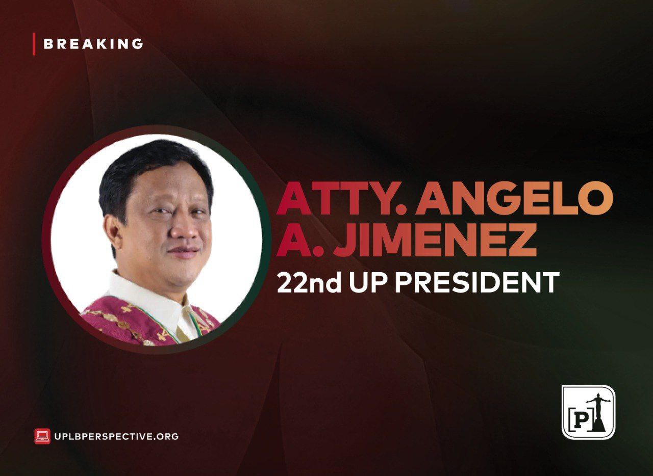 UPLB Perspective on Twitter: "BREAKING: Atty. Angelo Jimenez is selected as the 22nd UP ...