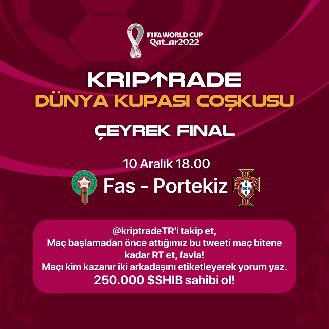 Kriptrade Official on Twitter: "⚽️Kriptrade ile #DünyaKupası Coşkusu Başladı! 👉@KriptradeTR'i ...