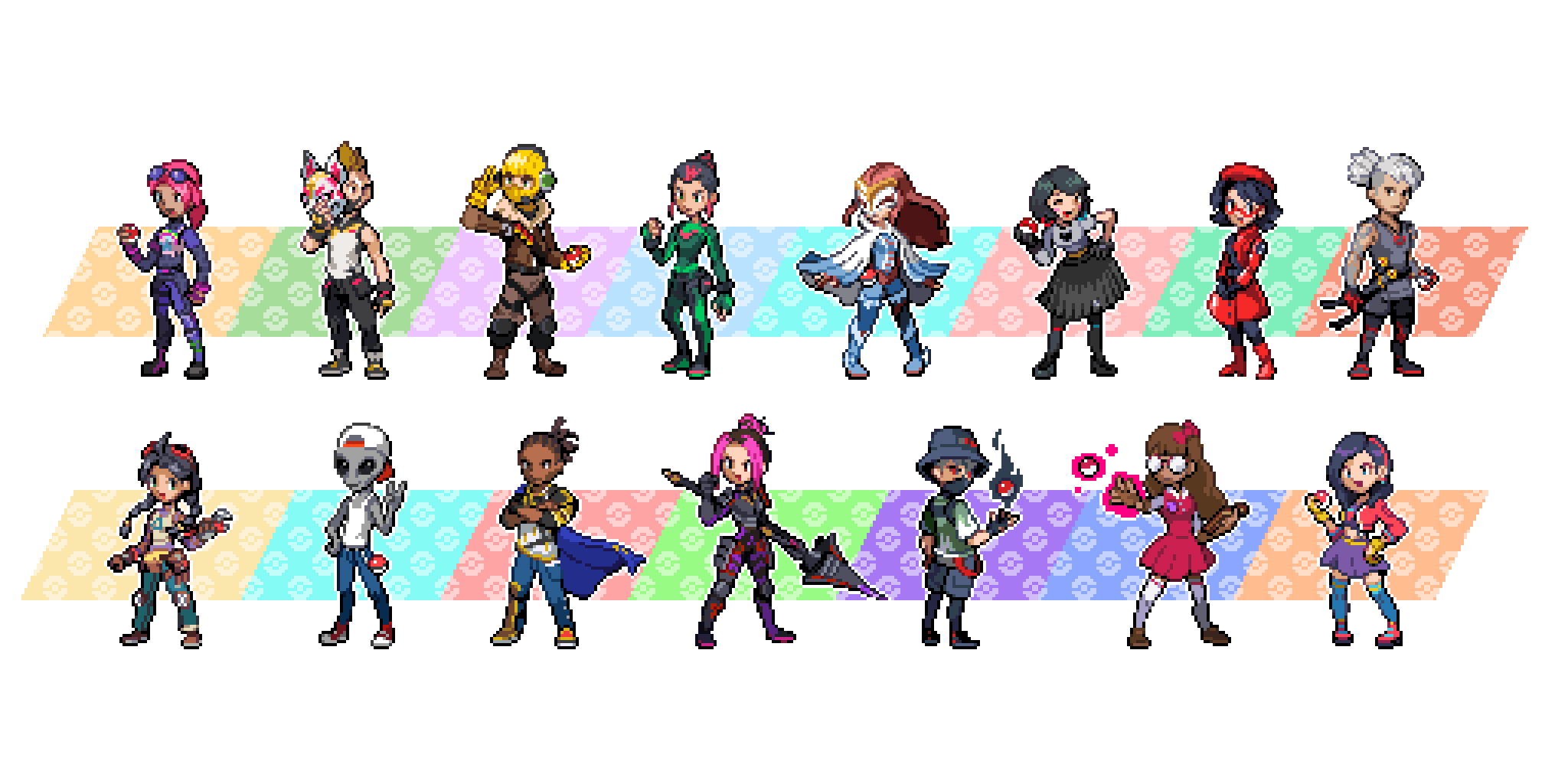 Pokemon Trainer Sprites X And Y DS / DSi Pokémon Black / White