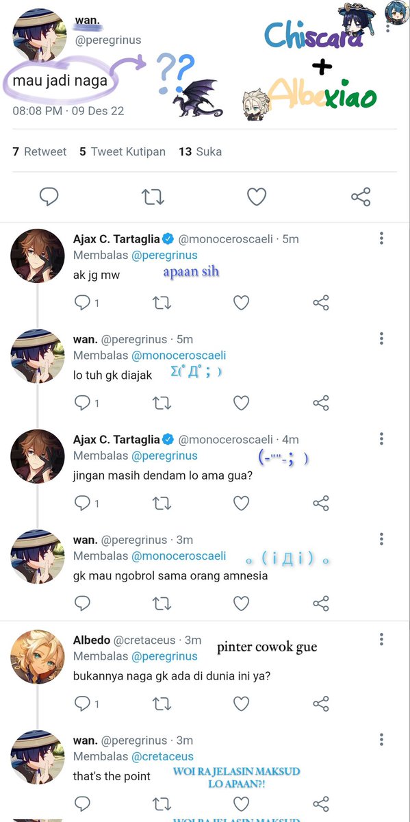 EVENT FANFIC BACK TO SCHOOL 📌 on Twitter: "au! cw // bxb , chiscara , albexiao , archon quest ...