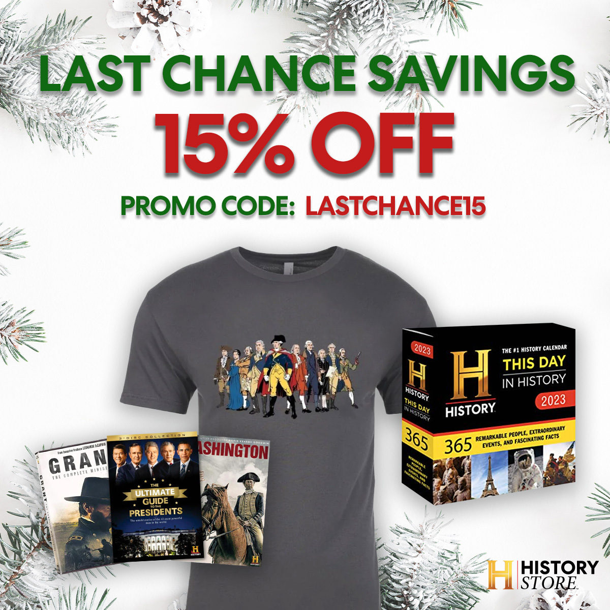 HISTORY on Twitter: "Last chance to give the gift of HISTORY. Get 15% ...