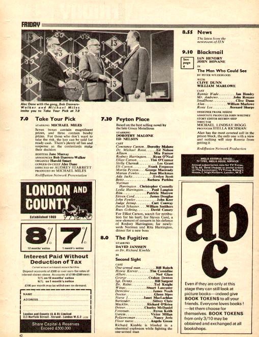 Graeme Wood on Twitter: "TV📺9/12/66 ITV 5.0:Disney Wonderland 5.25:Stingray 5.55:News 6.35 ...