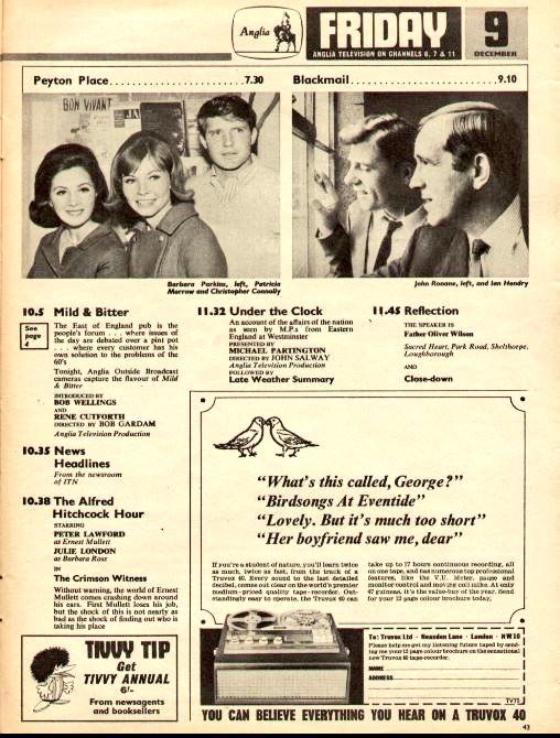 Graeme Wood on Twitter: "TV📺9/12/66 ITV 5.0:Disney Wonderland 5.25:Stingray 5.55:News 6.35 ...