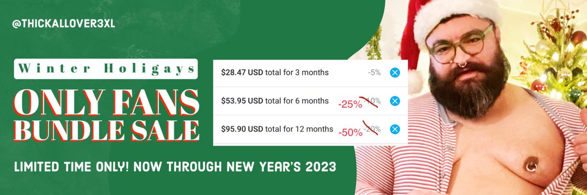 Thick All Over (14k) on Twitter: "Want to see more of me? 😉 Check out my Winter Holigays Bundle ...