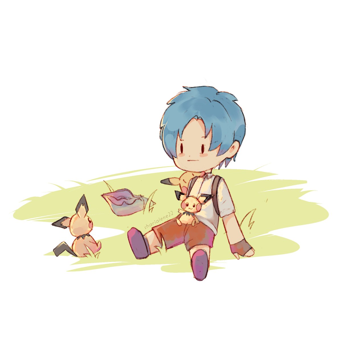 「You'll get that shiny soon leader🫡💙 #W」|HanHan🕊️⛓️||🧡|| comms openのイラスト