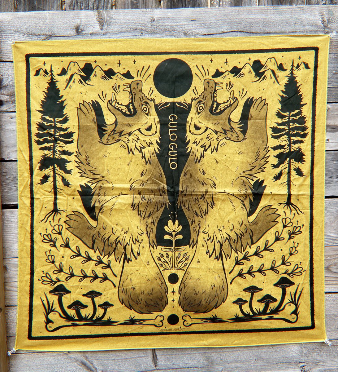 「A New Wolverine bandana, wolf and wildflower bandana restock」 𝕸𝖔𝖙𝖍 の漫画