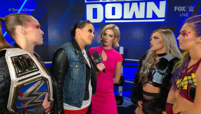 𝐃𝐫𝐚𝐕𝐞𝐧 on Twitter: "Tegan Nox and Liv Morgan want a tag match with Shayna and Ronda. #SmackDown"