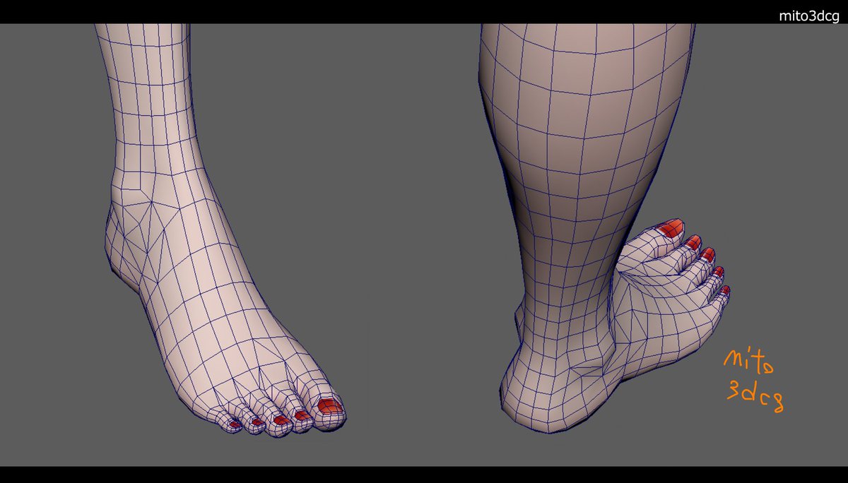 ミト/Atelier Mito on Twitter: "足 爪 ポリ割 #3DCG"