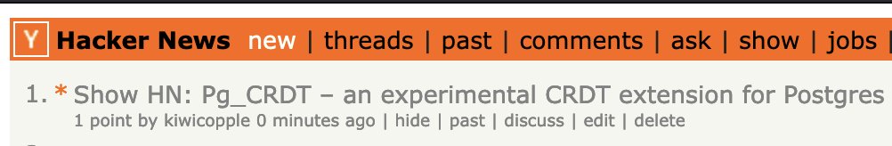Paul Copplestone on Twitter: "Early release for @supabase Launch Week pg_crdt - a CRDT extension ...