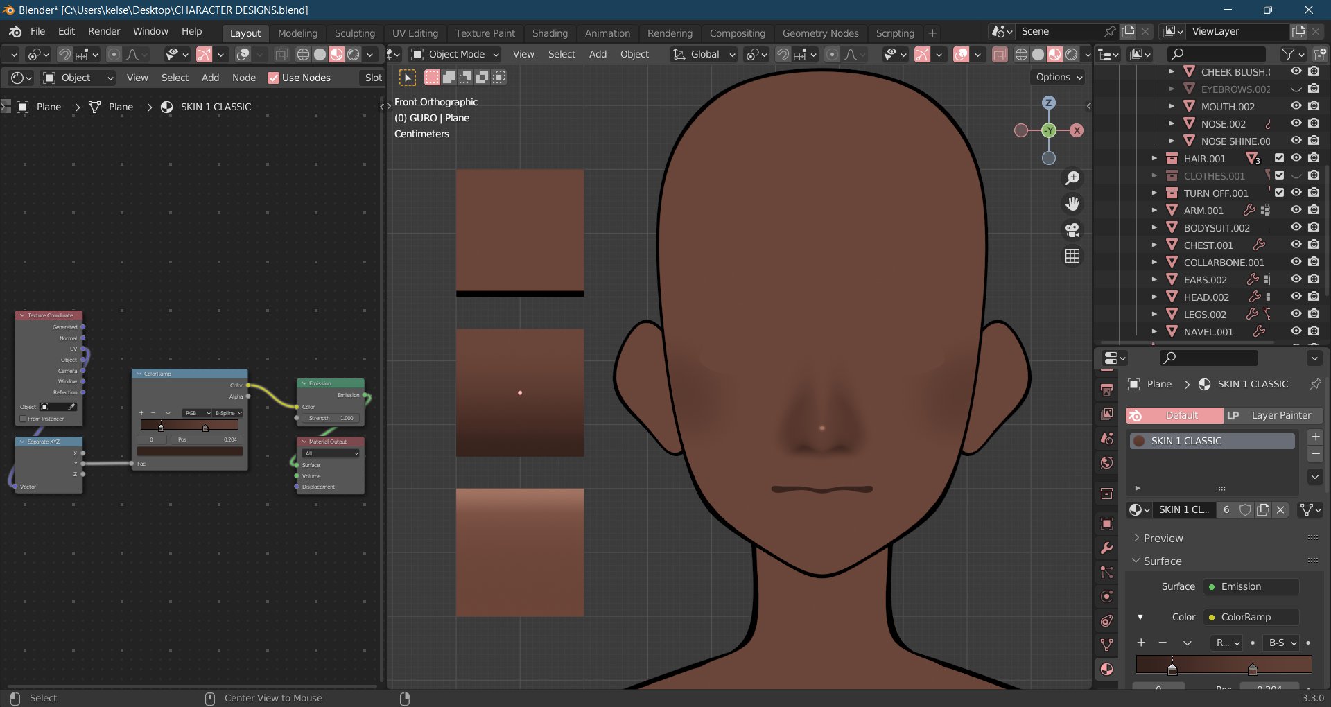 Kelsey Irene On Twitter Everything Is Just Different Versions Of A Color Ramp Shader On An
