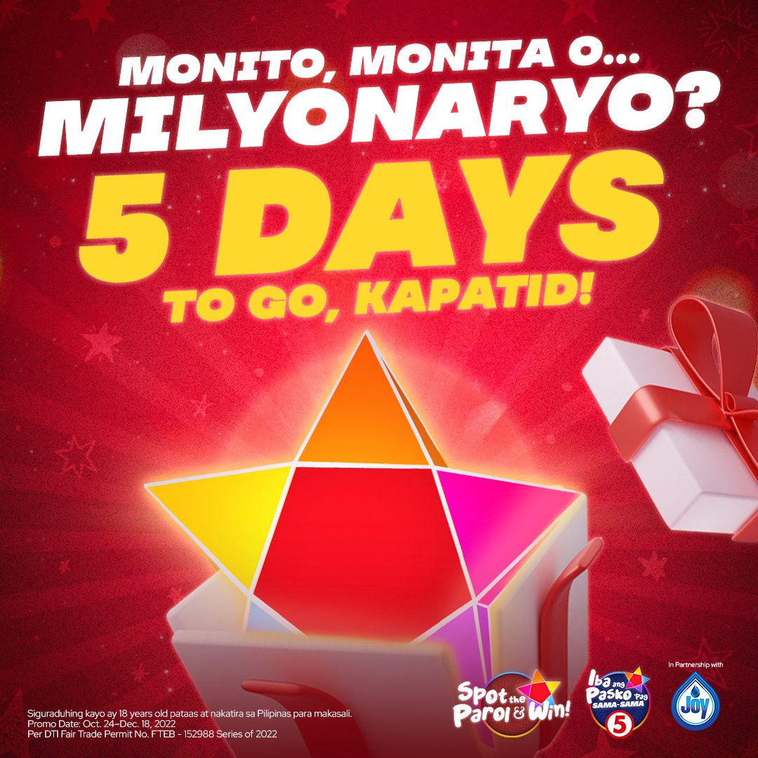 TV5 on Twitter: "LIMANG ARAW NA LANG, GRAND DRAW NA! 😱 Kaya mga Kapatid ...