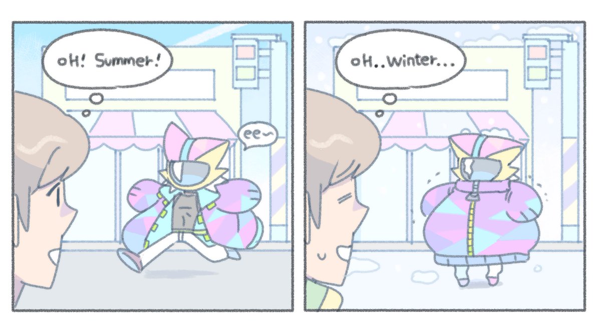 「Let me introduce Violet! She's very tall and strong, but she」데나씌 ...