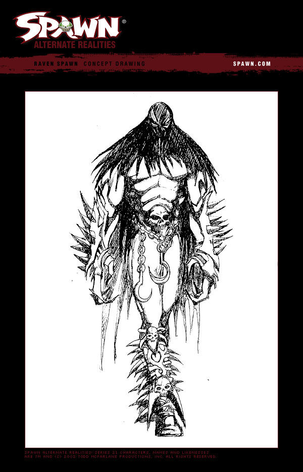 Daily Spawn Archive on Twitter: "Raven Spawn Action Figure Concept Art (2002). Art by ...