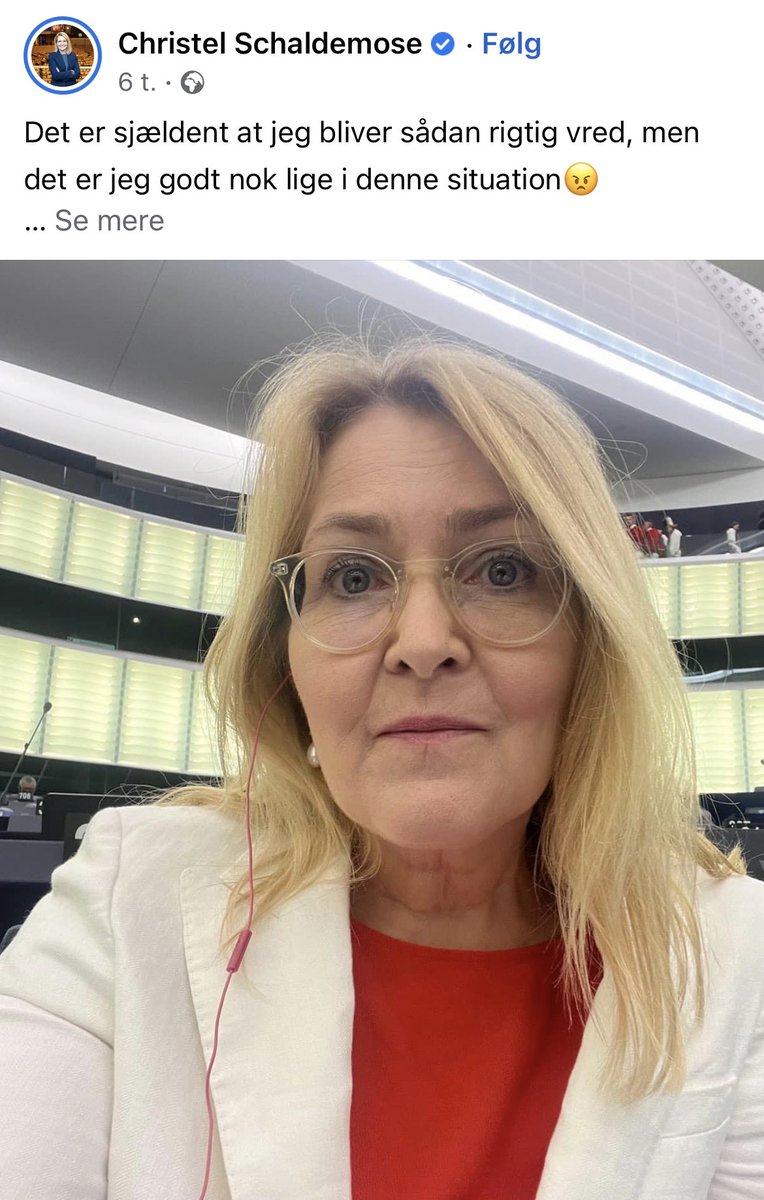 Ole Birk Olesen on Twitter: "Christel Schaldemose er blevet RIGTIG VRED. #politikeremedFØLELSER"