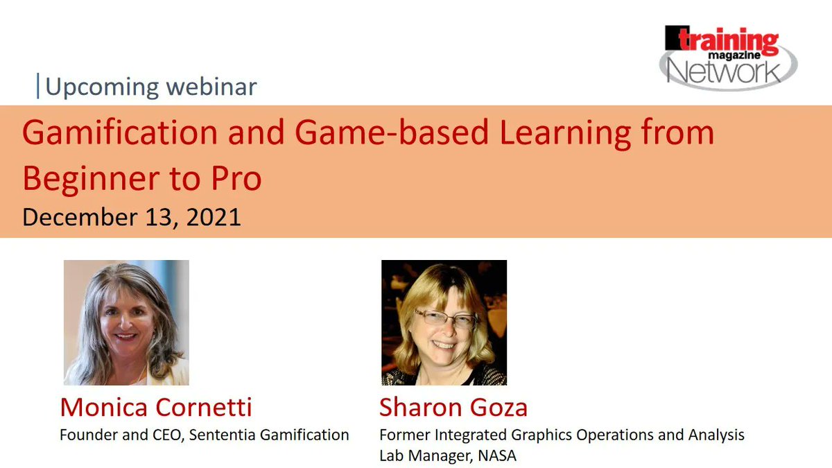 TrainingMagNetwork on Twitter: "FREE WEBINAR: #Gamification and Game-based #Learning from ...