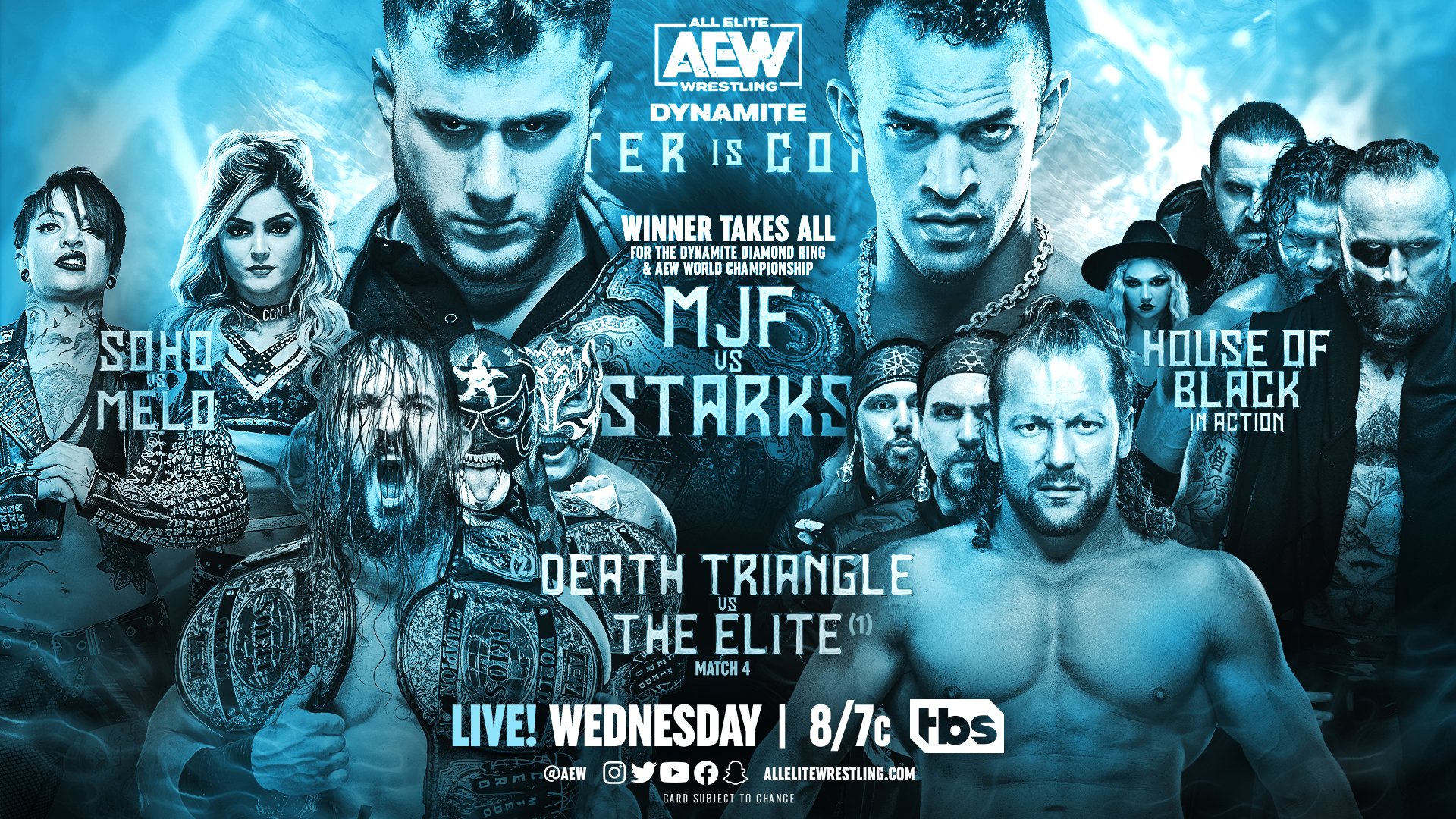 All Elite Wrestling on Twitter: "#AEWDynamite is LIVE WEDNESDAY at 8pm ET / 7pm CT on TBS ...