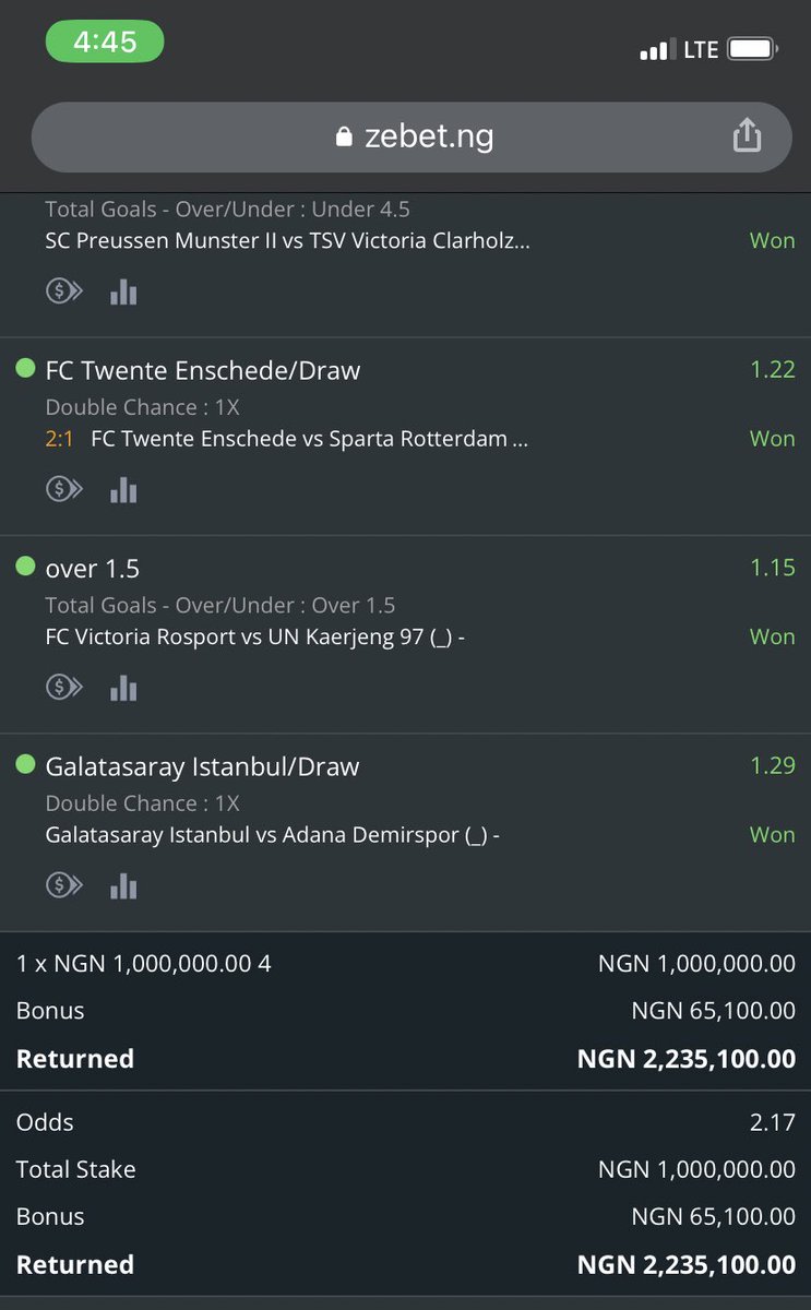 PlayMaker_Tips on Twitter: "RT @WonderTips101: La booom 🔥🔥🔥 God of wonders🙏 2.3 million won 2.1 ...