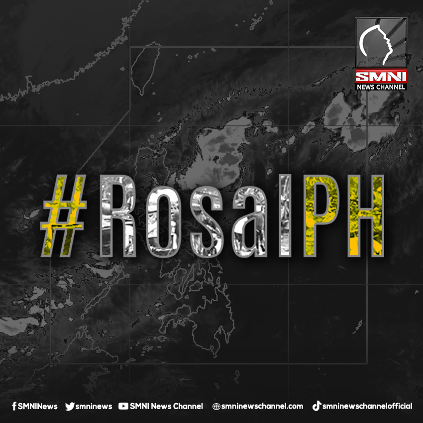 SMNI News on Twitter: "WEATHER UPDATE | Kumikilos palayo ang Bagyong #RosalPH sa bansa ngunit ...