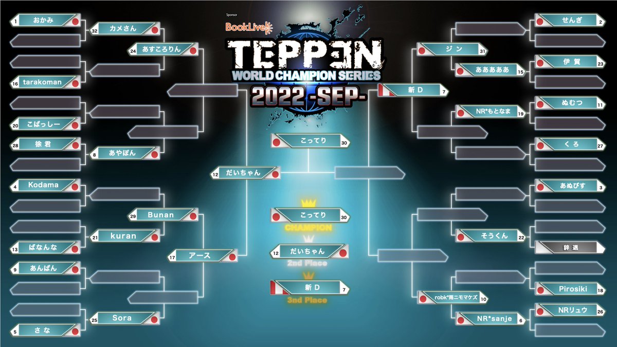 PlayTEPPEN_ASIA on Twitter: "TEPPENオンライントーナメント 2022プレイバック！ 9月大会 WCS2022-SEP-Sponsored By ブックライブ ...