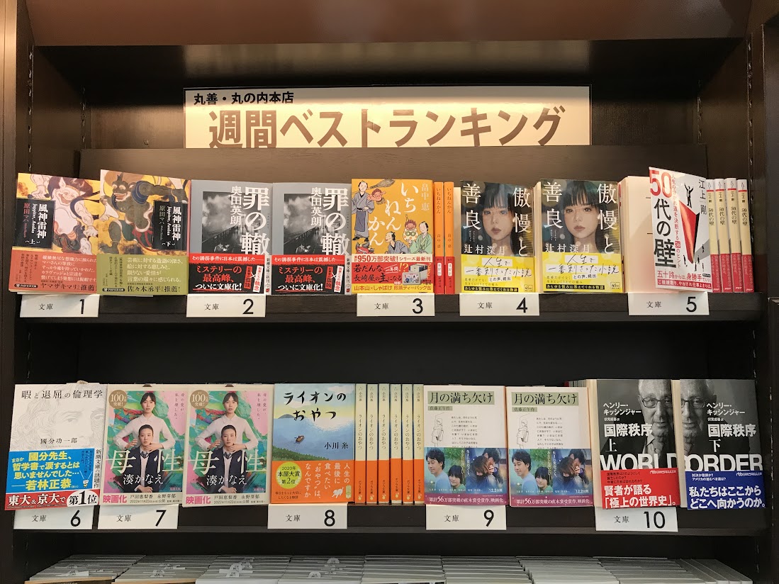 丸善丸の内本店 On Twitter 【丸の内本店週間ベストセラー】2022年12月1日~12月7日2 1 『文庫』 1位:風神雷神 上(原田 マハ Php研究所) 2位:罪の轍(奥田