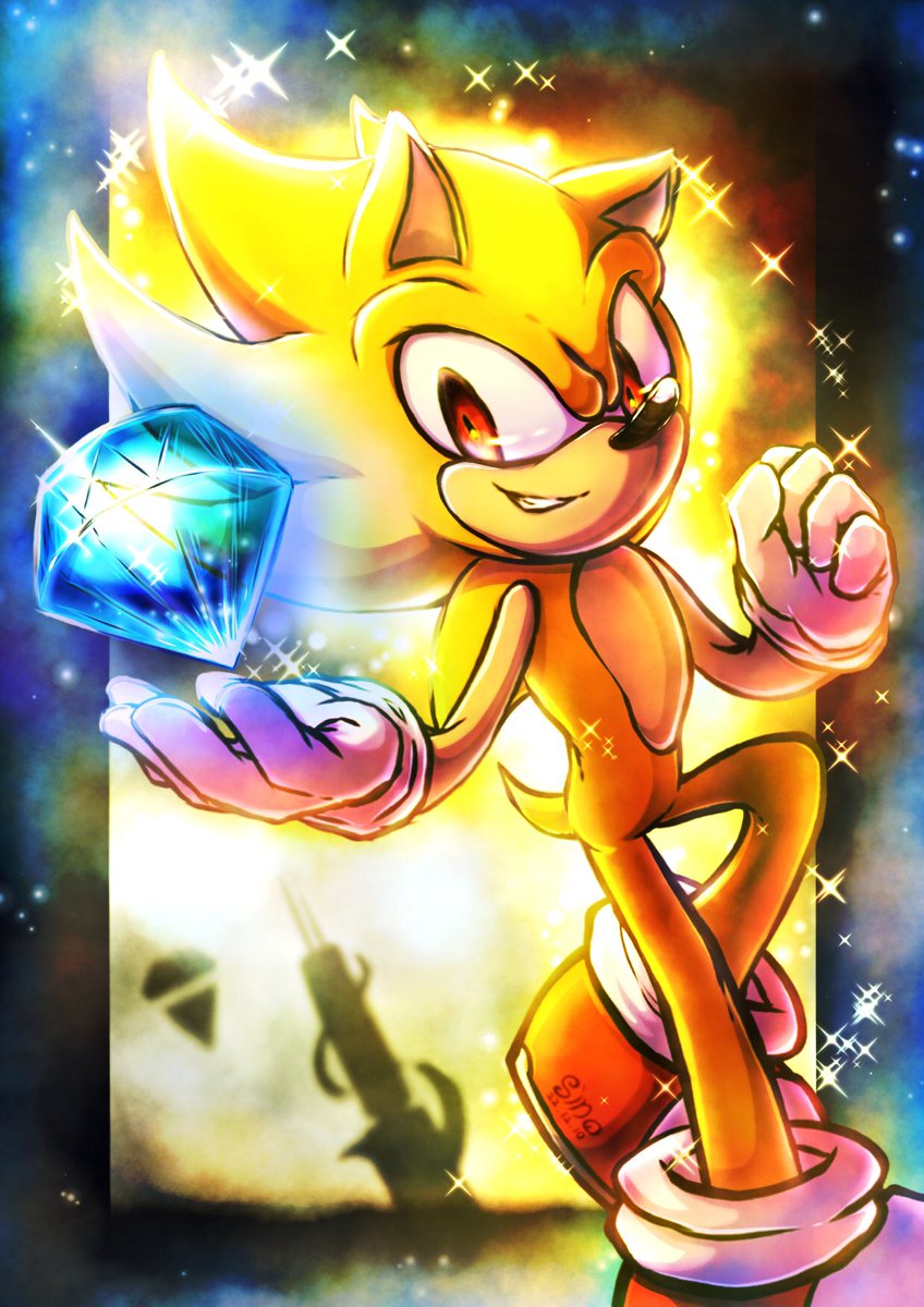 シノ On Twitter ソニックフロンティアのクリア記念に、スーパーソニックさん描きました〜 本当にかっこよかった😭 Sonicfrontiers