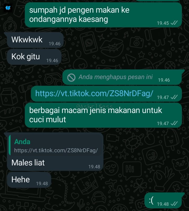 Askrlfess on Twitter: "[askrl] nyesek ga sih klo ngirim l1nk vide0 sesuatu biar doi liat, tp ...