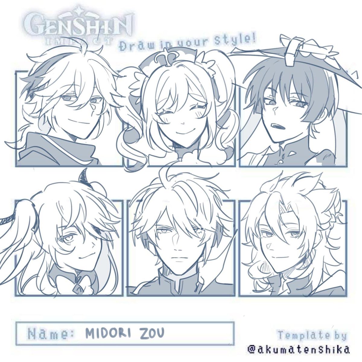 「Genshin draw in your style Omg It's been 2 years since I las」Midorizou ...