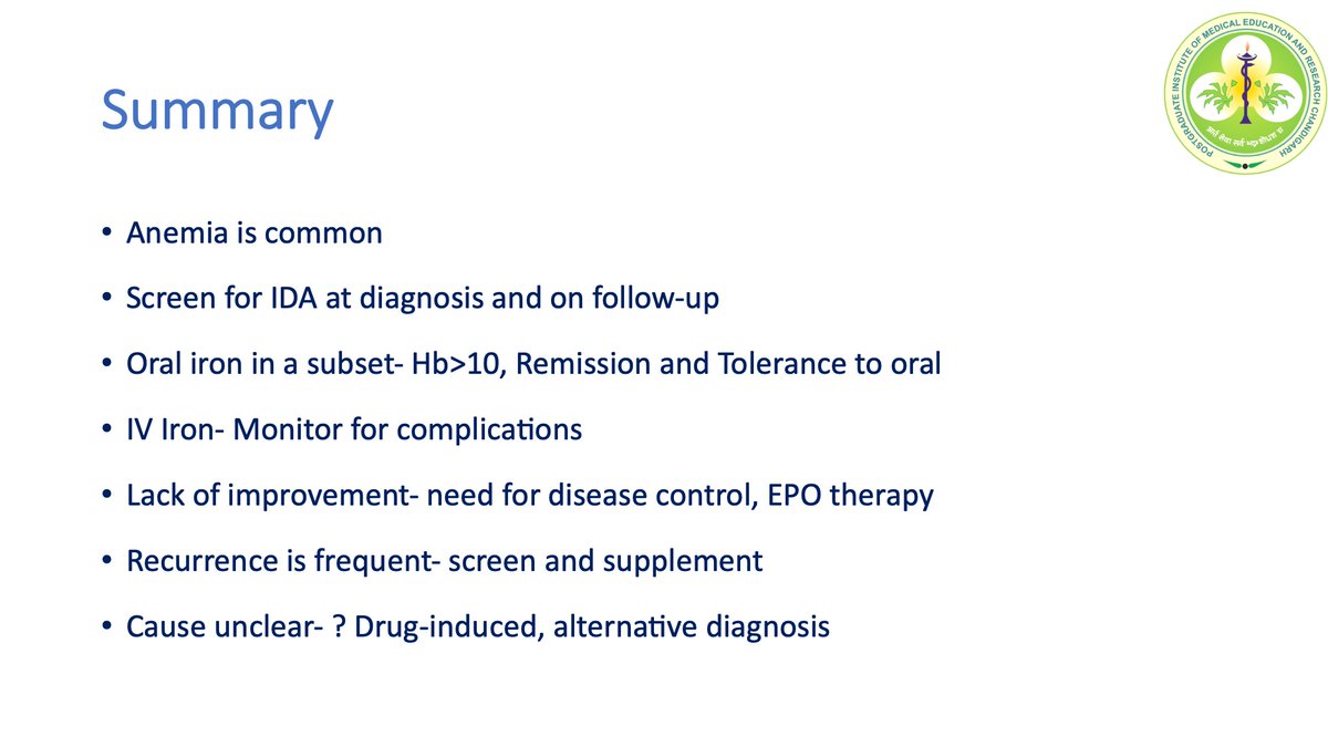 Recently I had an opportunity to speak on Anemia in IBD at the IBD ...