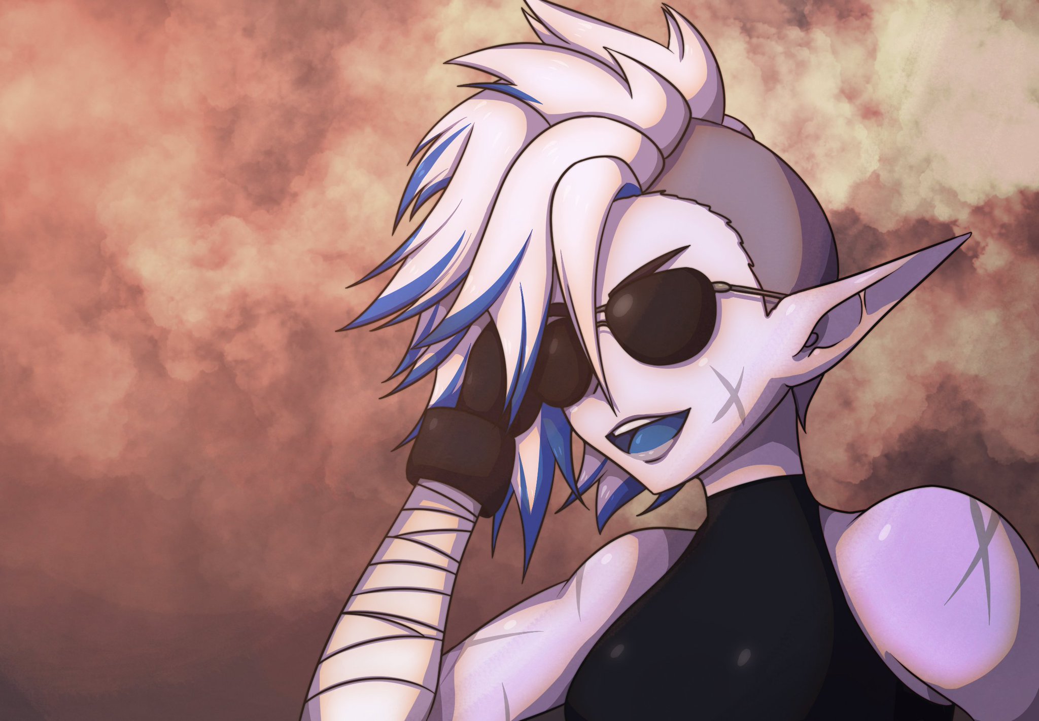 Bunny-Usagii ★ Live2D Rigger ★ Cyber Noir on Twitter: "Did some random art practice with Blade's ...