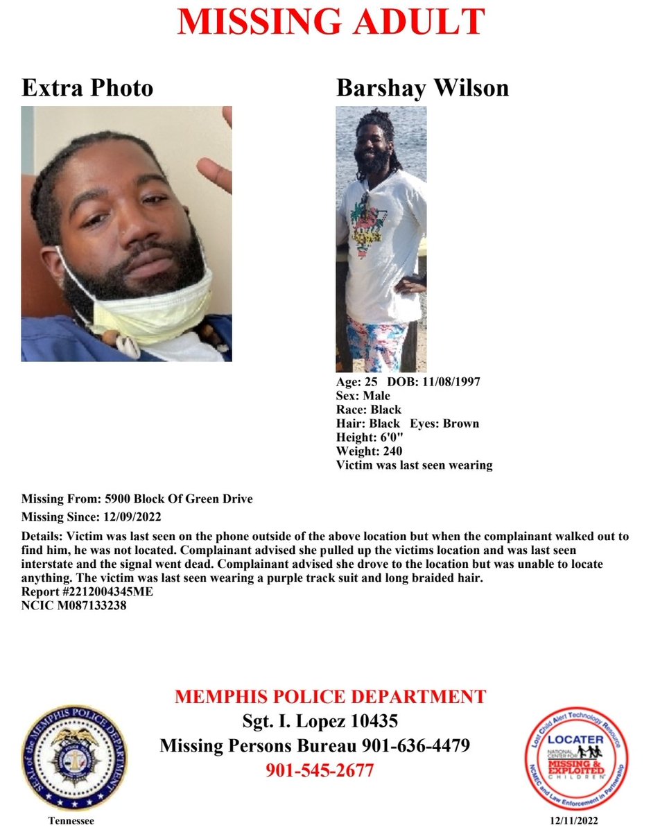 Memphis Police Dept On Twitter Have You Seen Barshay Wilson Report