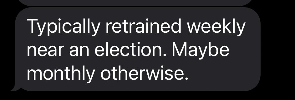 Kristen Ruby on Twitter: "28. How often was the model retrained on new data? https://t.co ...