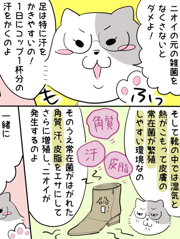 お仕事) OZmallさん連載「わたしの保健室」最新話更新されました!今回のテーマは「足のニオイケア」です☞(前編)h」百田ちなこの漫画