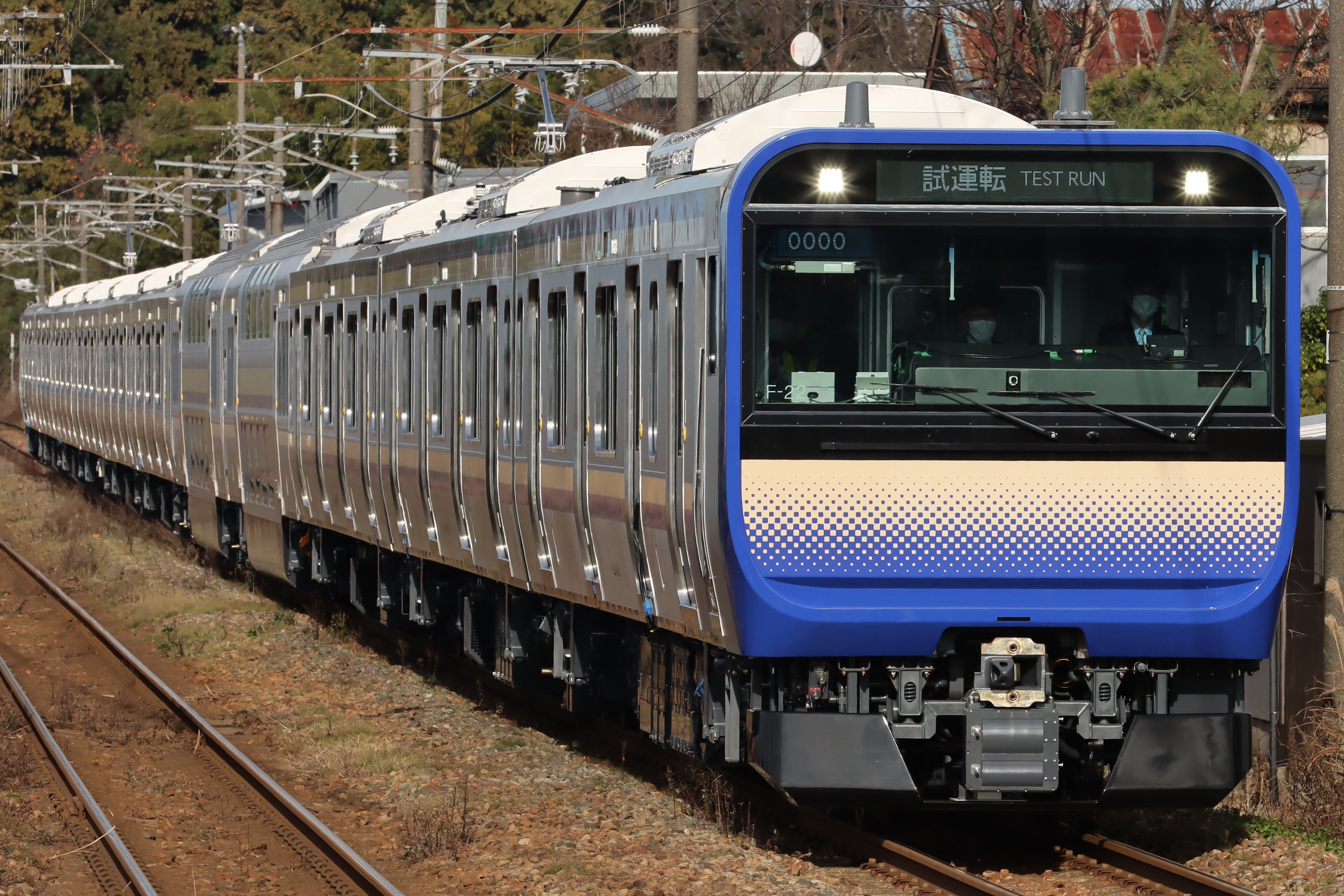 新茶 on Twitter: "12/12(月) 試6422M～試6426M 総武快速線・横須賀線E235系1000番台 F-22編成 J-TREC新津出場公式試運転 8号車 サハE235 ...