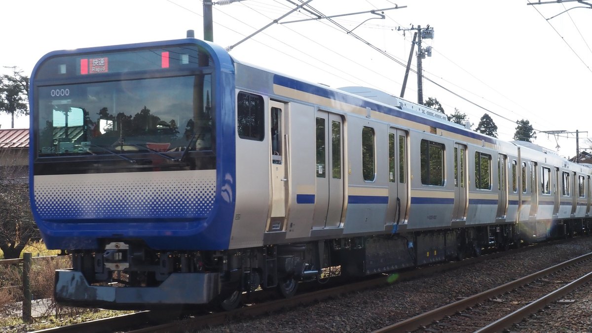 クロテツ007 on Twitter: "12月12日(月) E235系1000番台F-22編成 がJ-TREC新津を出場、新津～羽生田で試運転。羽生田駅付近で撮影。試6420Mは、新潟地区 ...