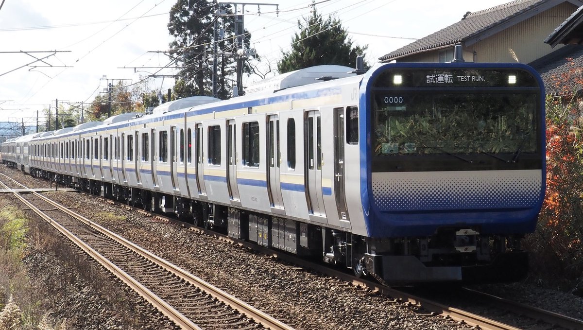 クロテツ007 on Twitter: "12月12日(月) E235系1000番台F-22編成 がJ-TREC新津を出場、新津～羽生田で試運転。羽生田駅付近で撮影。試6420Mは、新潟地区 ...