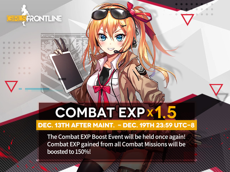Girls' Frontline-EN Official on Twitter: "Dear Commanders, The "Combat EXP Boost" event will be ...