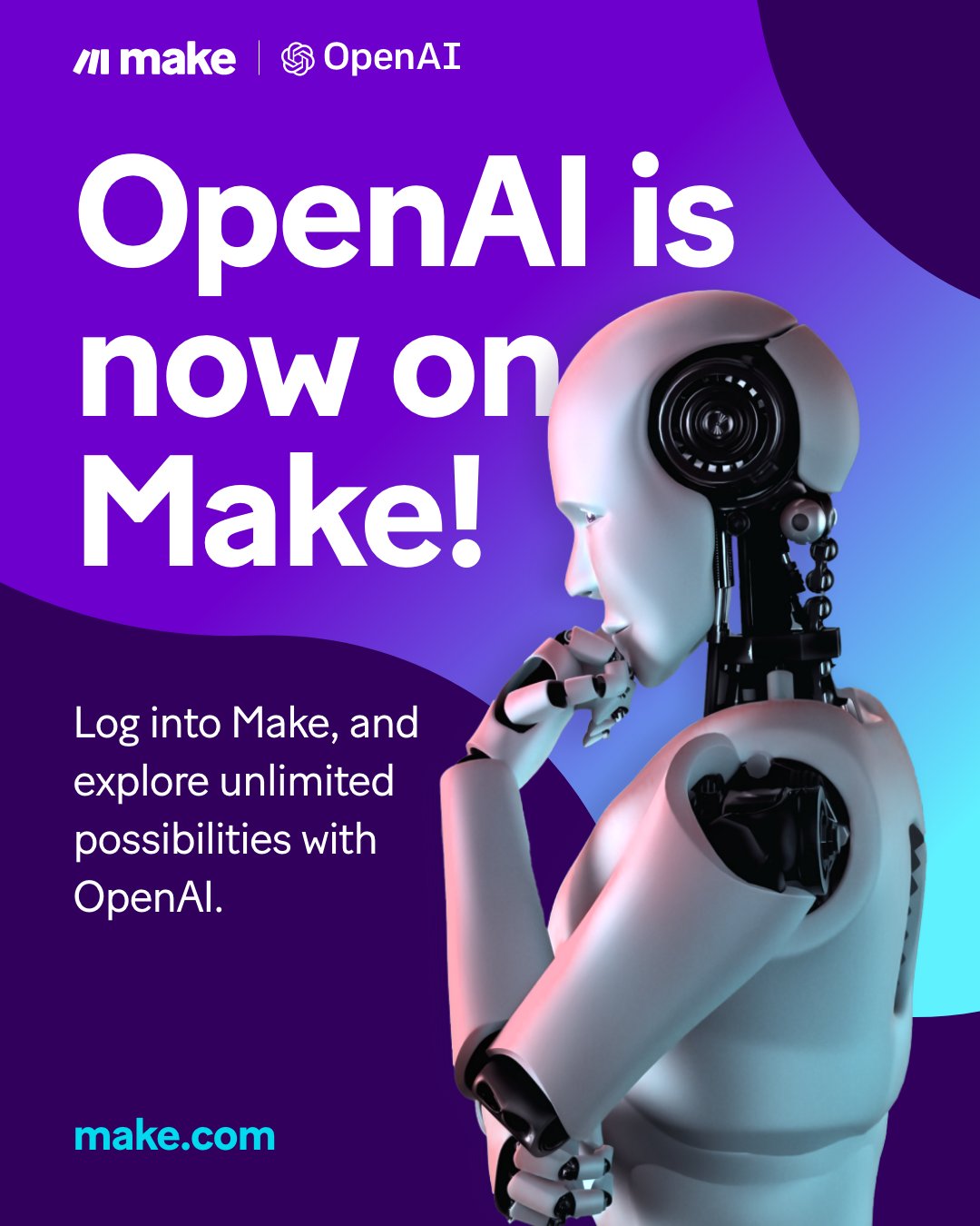 Make on Twitter: "We’re excited to announce the launch of OpenAI on Make, enabling you to unlock ...