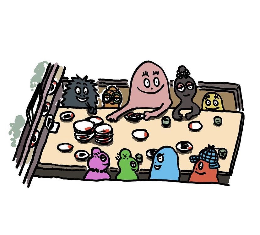 table smile no humans cup multiple boys white background multiple ...