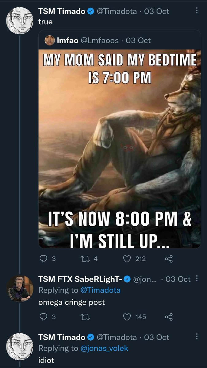 Out of Context Dota 2 on Twitter: "May the world never forget the Timado x Saberlight- bromance"
