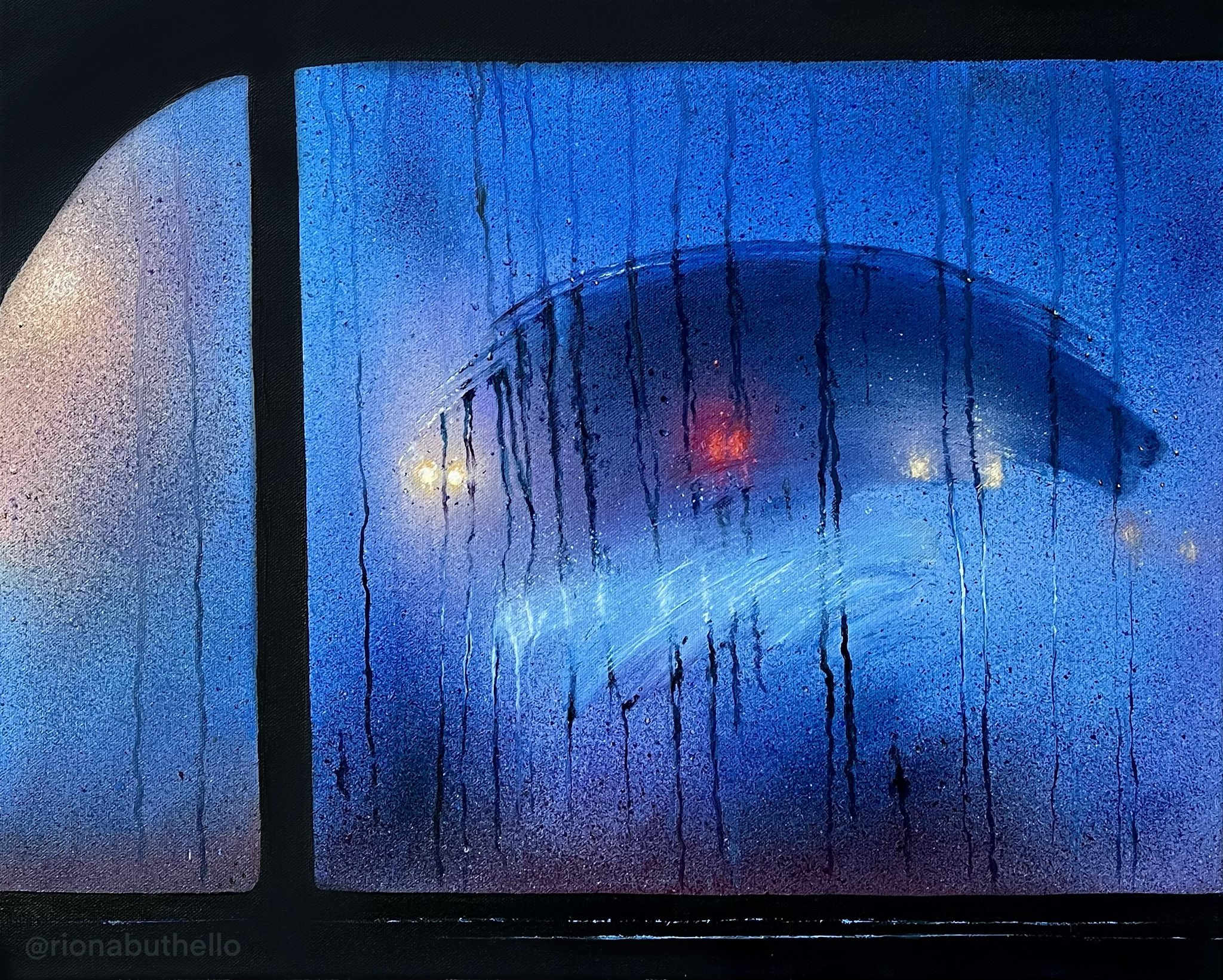 Rain Window Night