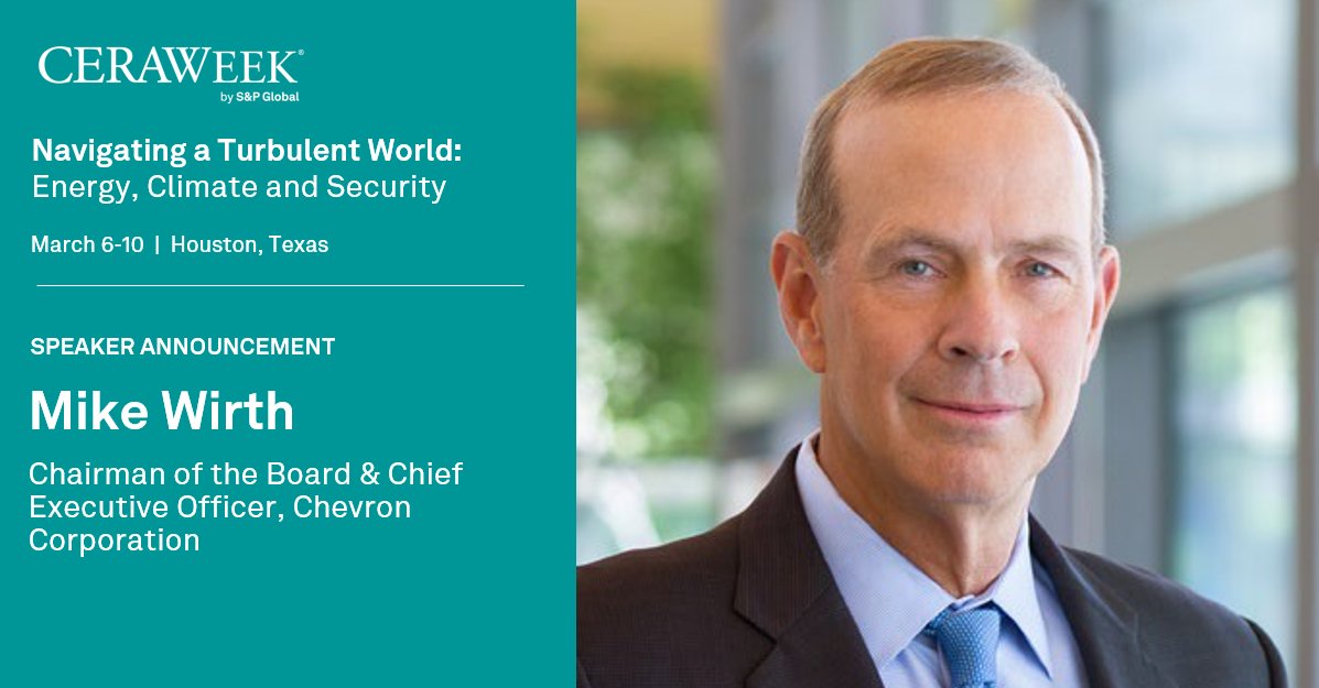 Ceraweek On Twitter Mike Wirth Chairman Of The Board And Ceo Of