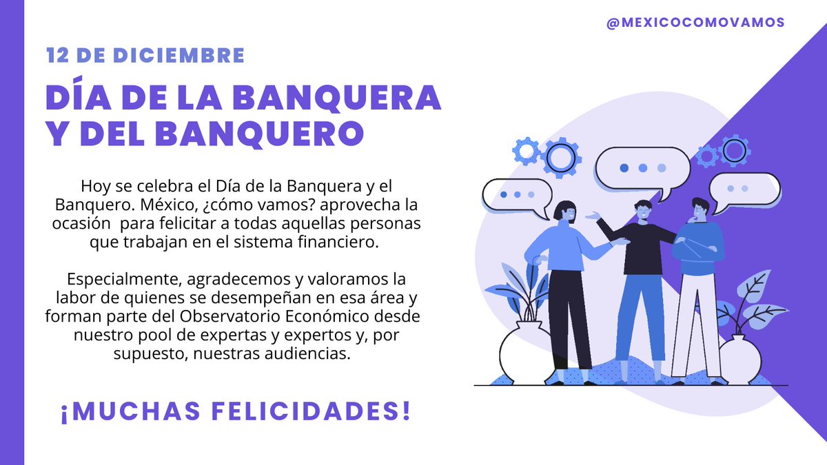 👏🏽¡Feliz Día de la Banquera y del Banquero! MexicoComoVamos reconoce ...